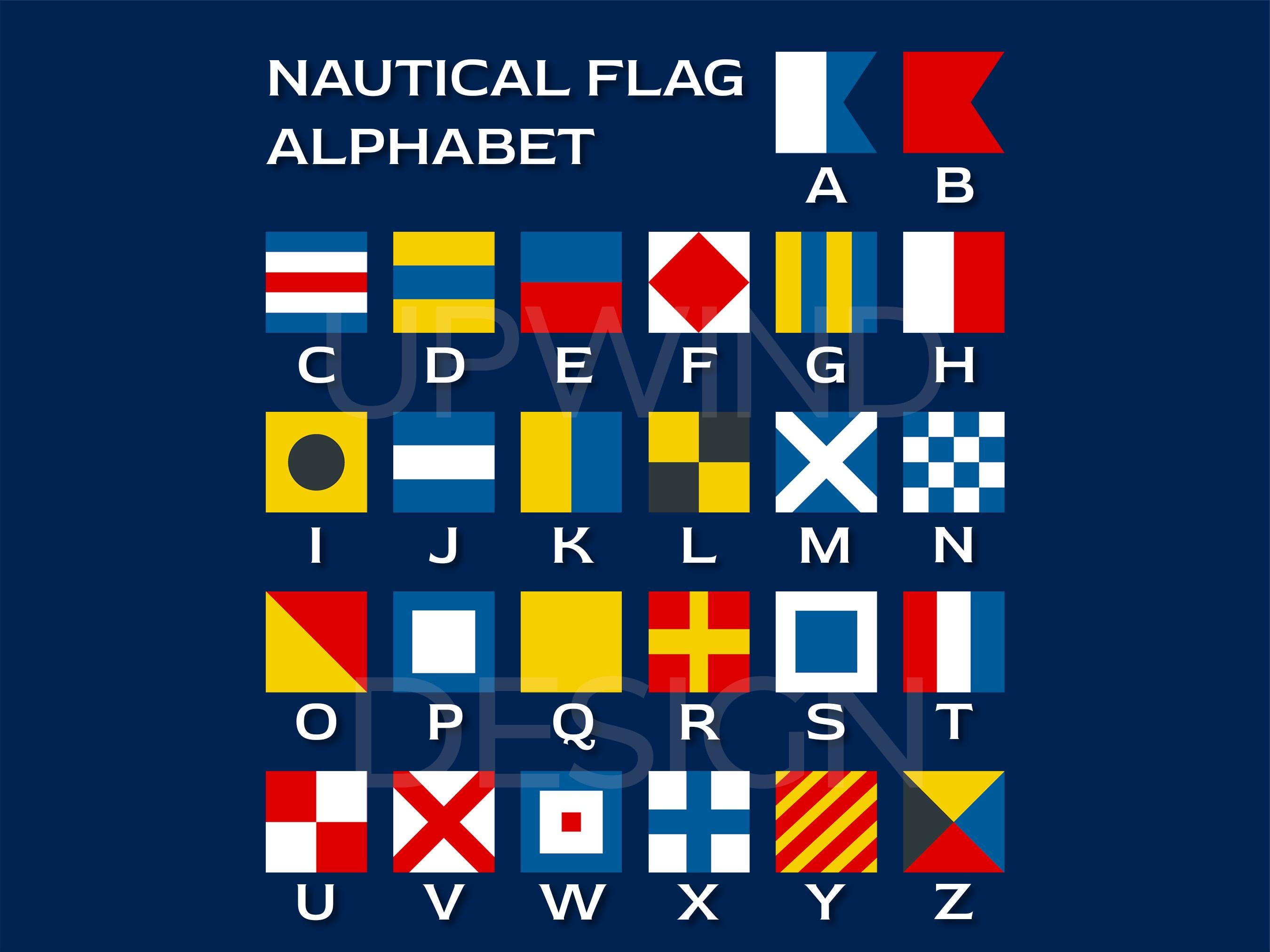 Nautical Flag Alphabet Sticker: Vinyl Decal for Captains and Sailors - Etsy