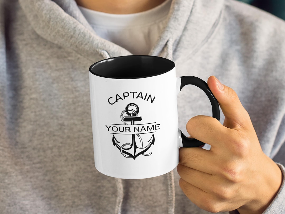 Boat Mug, Boat Gifts, Captain Mug, Custom Anchor Mug, Nautical Gift ...