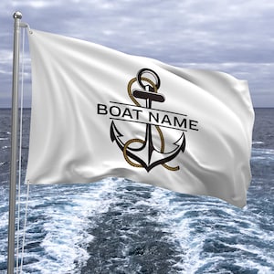 Personalized Nautical Boat Flag: Double-sided for Sailors and Boaters ...