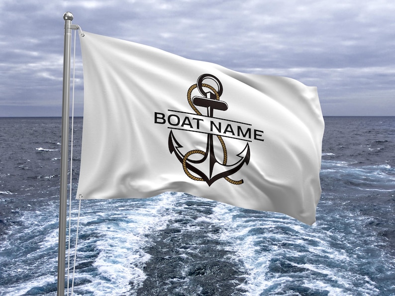 Personalized Nautical Boat Flag: Double-sided for Sailors and Boaters ...