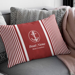 Custom Boat Pillow, Nautical Decor, Boat Accessories, Boat Cushion ...