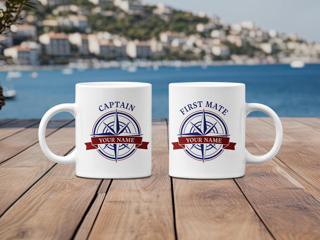 Custom Boat Captain Mug, Boating Coffee Cup, Personalized Nautical ...