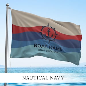 Custom Boat Name Flag: Personalized and Double-sided Nautical Decor - Etsy
