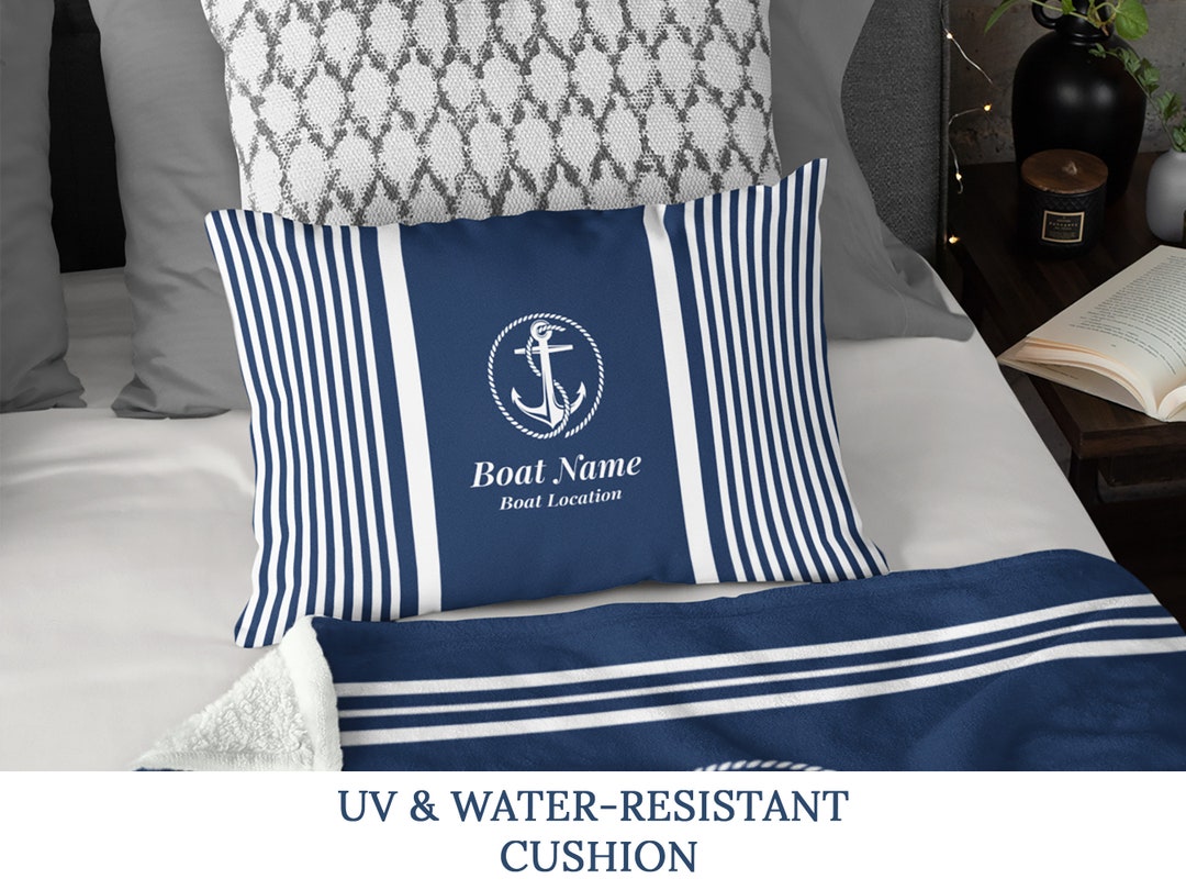 Custom Boat Pillow, Nautical Decor, Boat Accessories, Boat Cushion ...