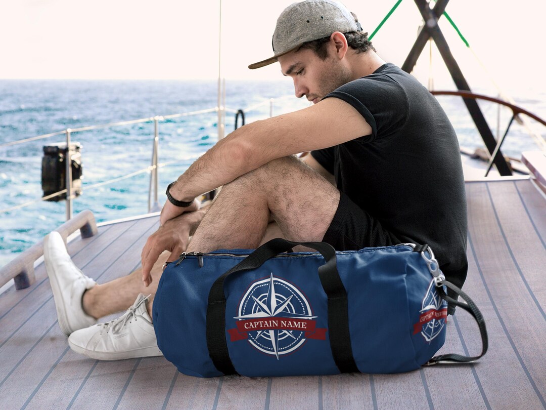Custom Boat Duffle Bag: Personalized Nautical Travel Bag, Captain Gift ...