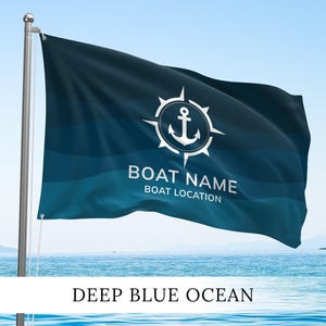 Custom Boat Name Flag: Personalized and Double-sided Nautical Decor - Etsy