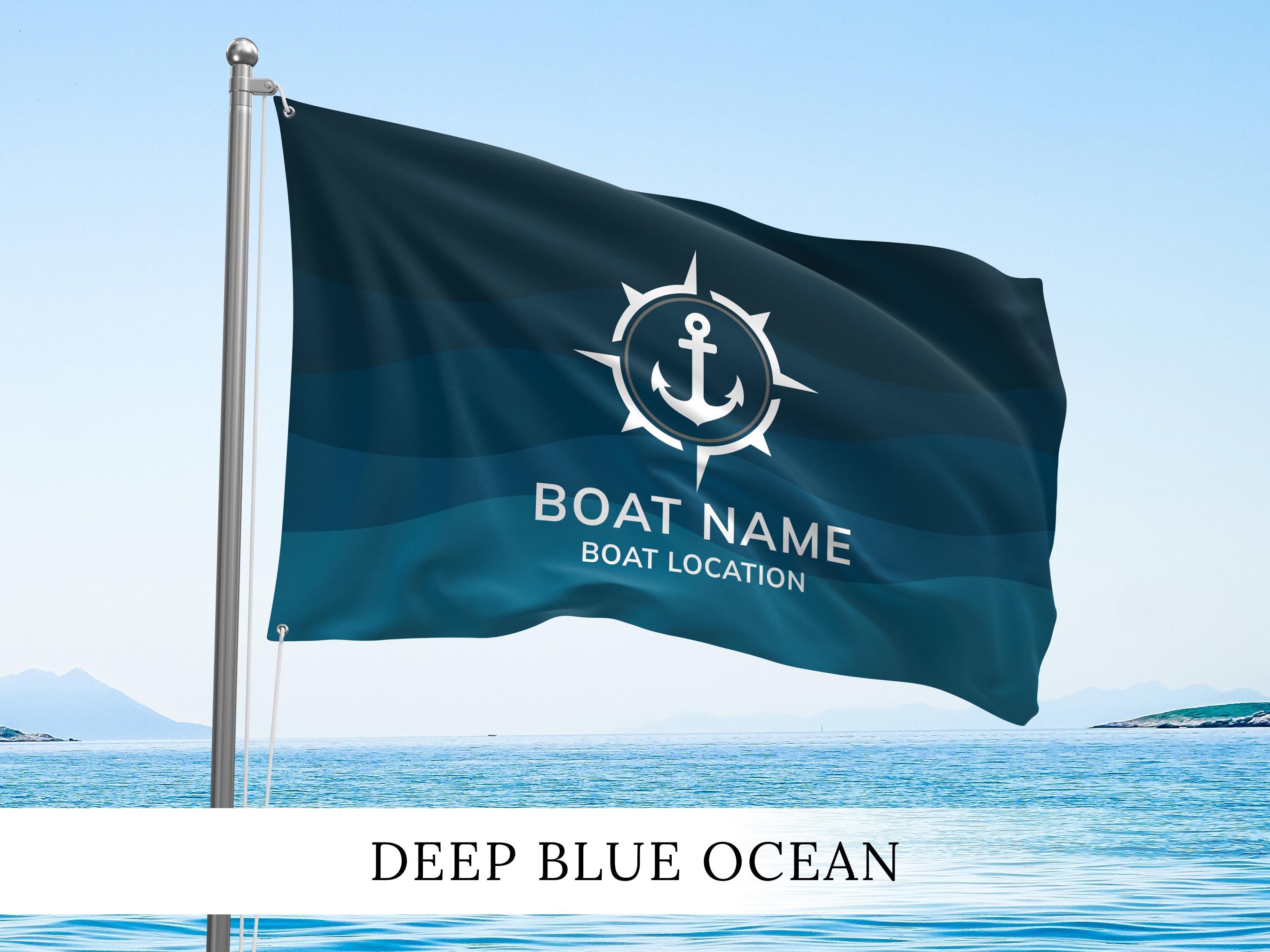 Custom Boat Name Flag: Personalized and Double-sided Nautical Decor - Etsy