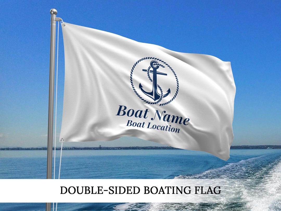 Custom Boat Flag, Boat Gifts for Dad, Boat Accessories, Boat Name Flag ...