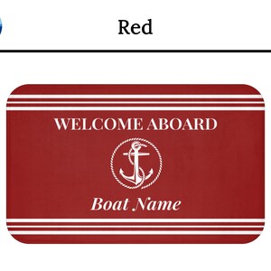 Boat Mat Personalized, Welcome Aboard Mat, Custom Boat Rug, Nautical ...