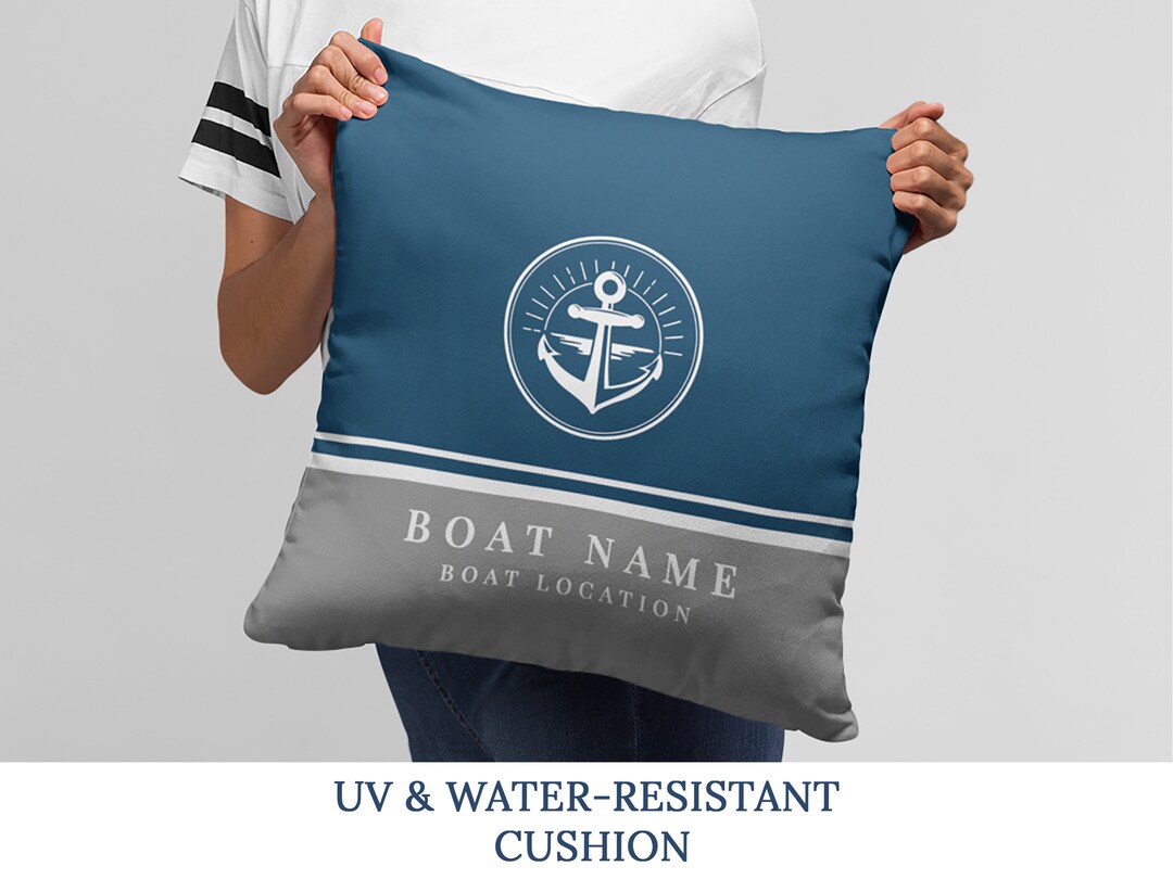 Custom Boat Pillow: Nautical Anchor Decor, UV & Water-resistant - Etsy