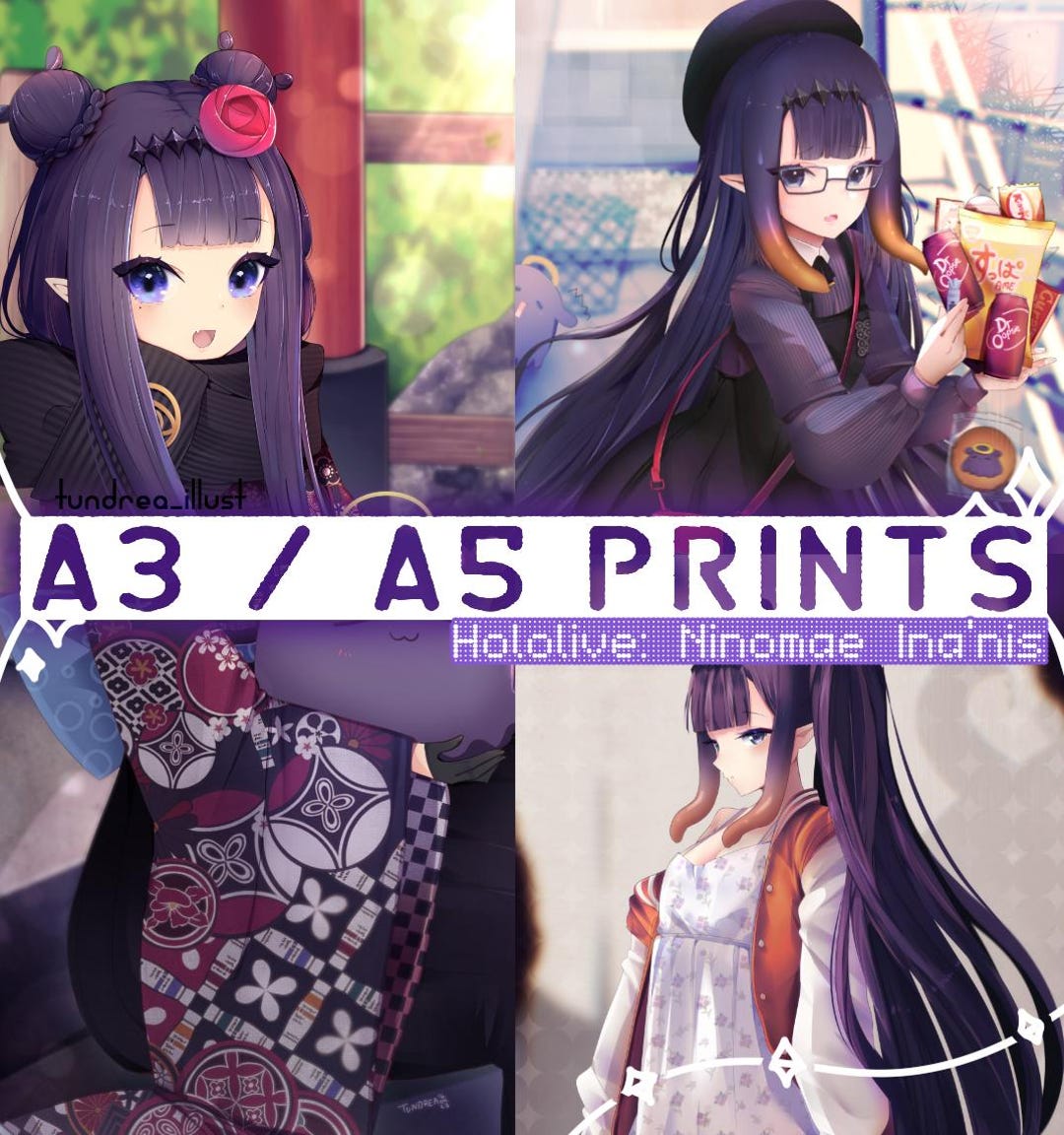 Hololive EN: Ninomae Ina'nis Assorted A5 / A3 Art Print Poster - Etsy