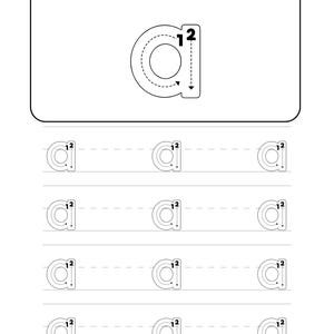 Handwriting Outlines for Alphabet A-Z - Etsy