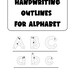 Handwriting Outlines for Alphabet A-Z - Etsy
