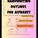 Handwriting Outlines for Alphabet A-Z - Etsy