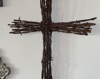 Barbed Wire Cross - Etsy