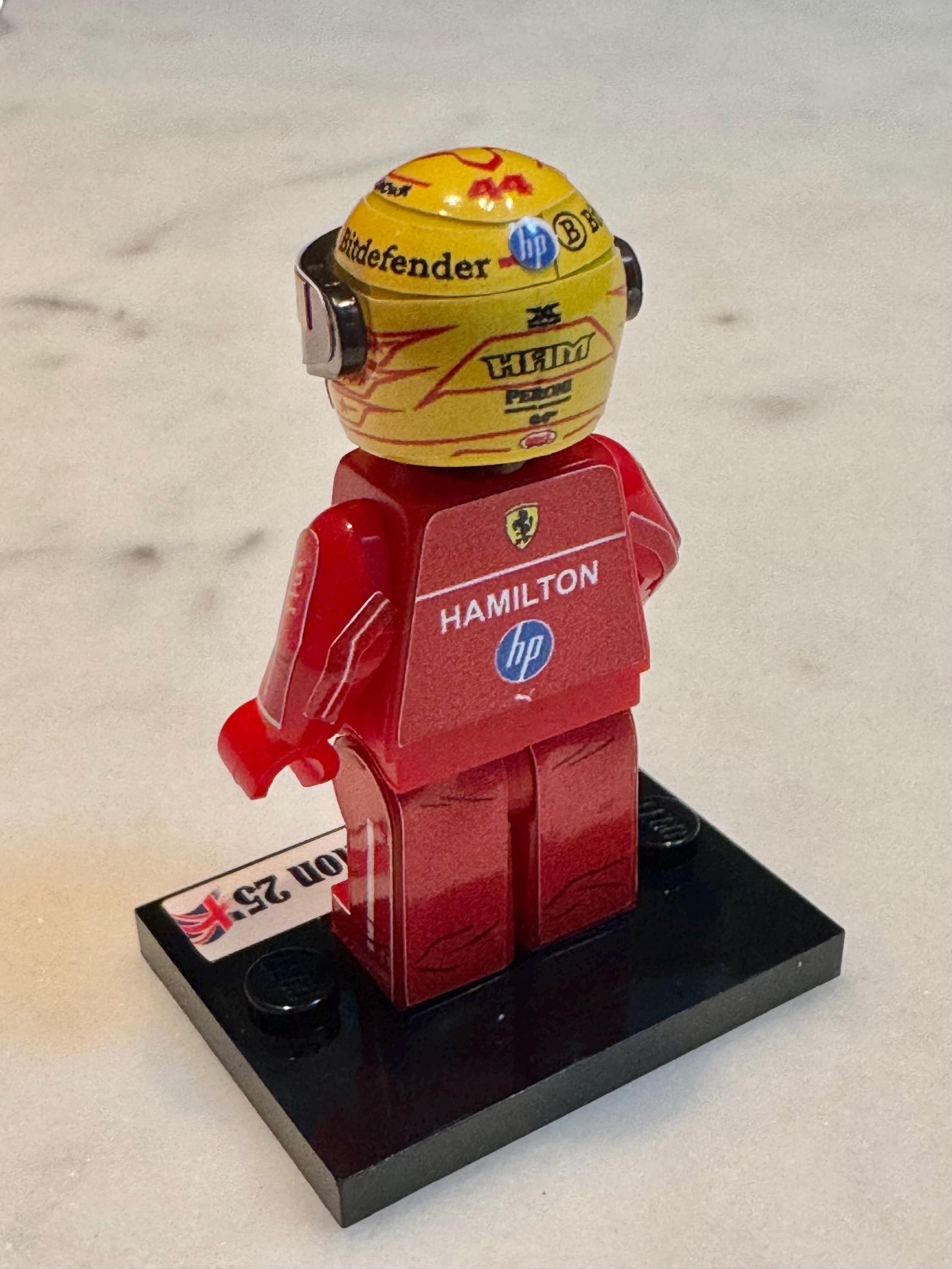 F1 Minifigure Ferrari Lewis Hamilton 2025 Formula 1 Grand Prix Driver ...