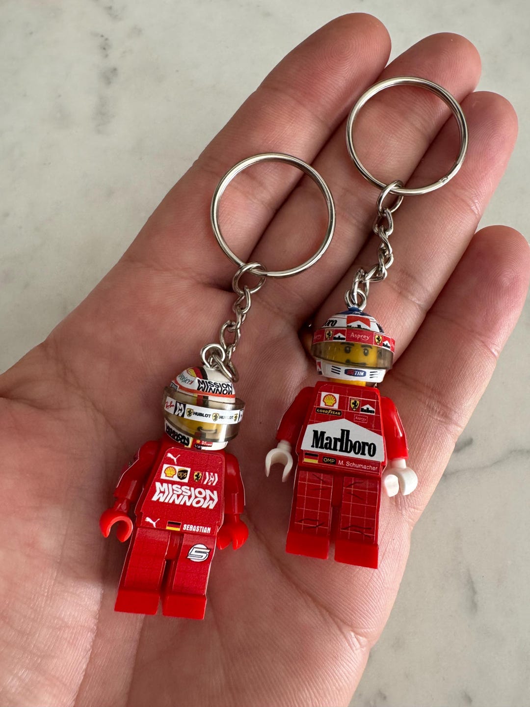 Key Rings Minifigure Set 2 Drivers X Michael Schumacher 2008 Sebastian ...