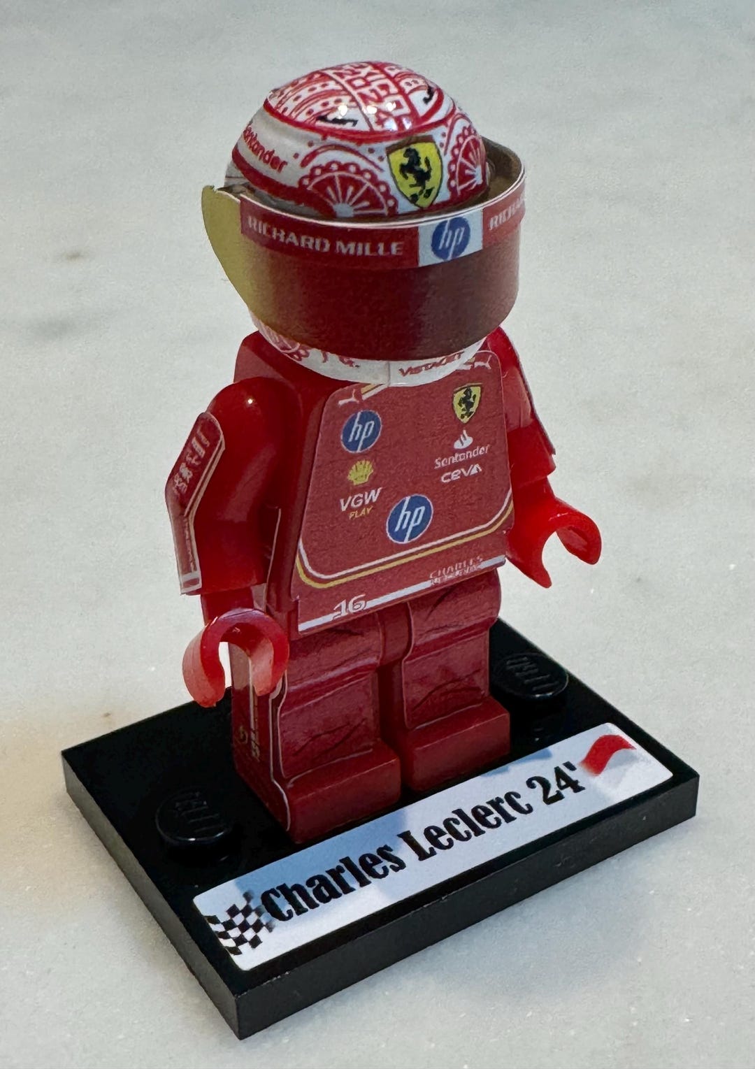 Charles Leclerc 2024 Ferrari Gp Mexico White and Red Helmet F1 Suit ...