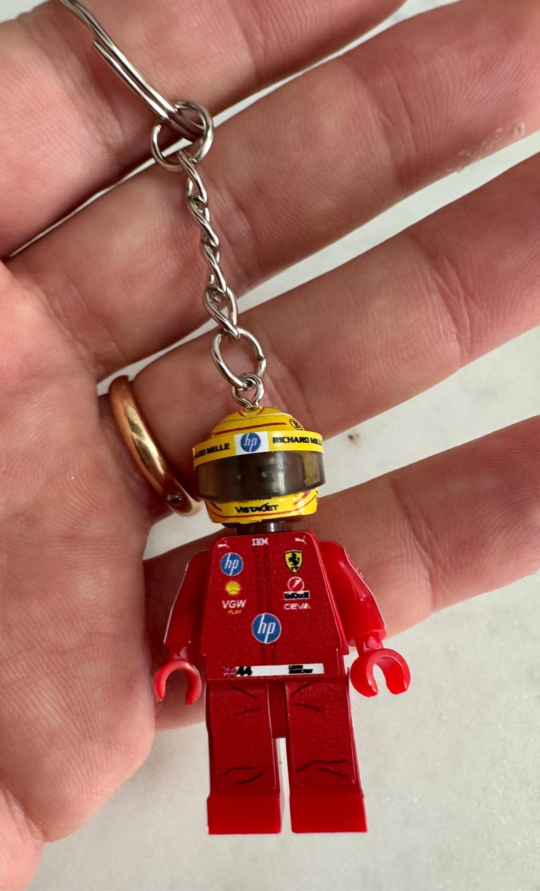 Lewis Hamilton Key Ring Ferrari 2025 Debut Red F1 Formula 1 Grand Prix ...
