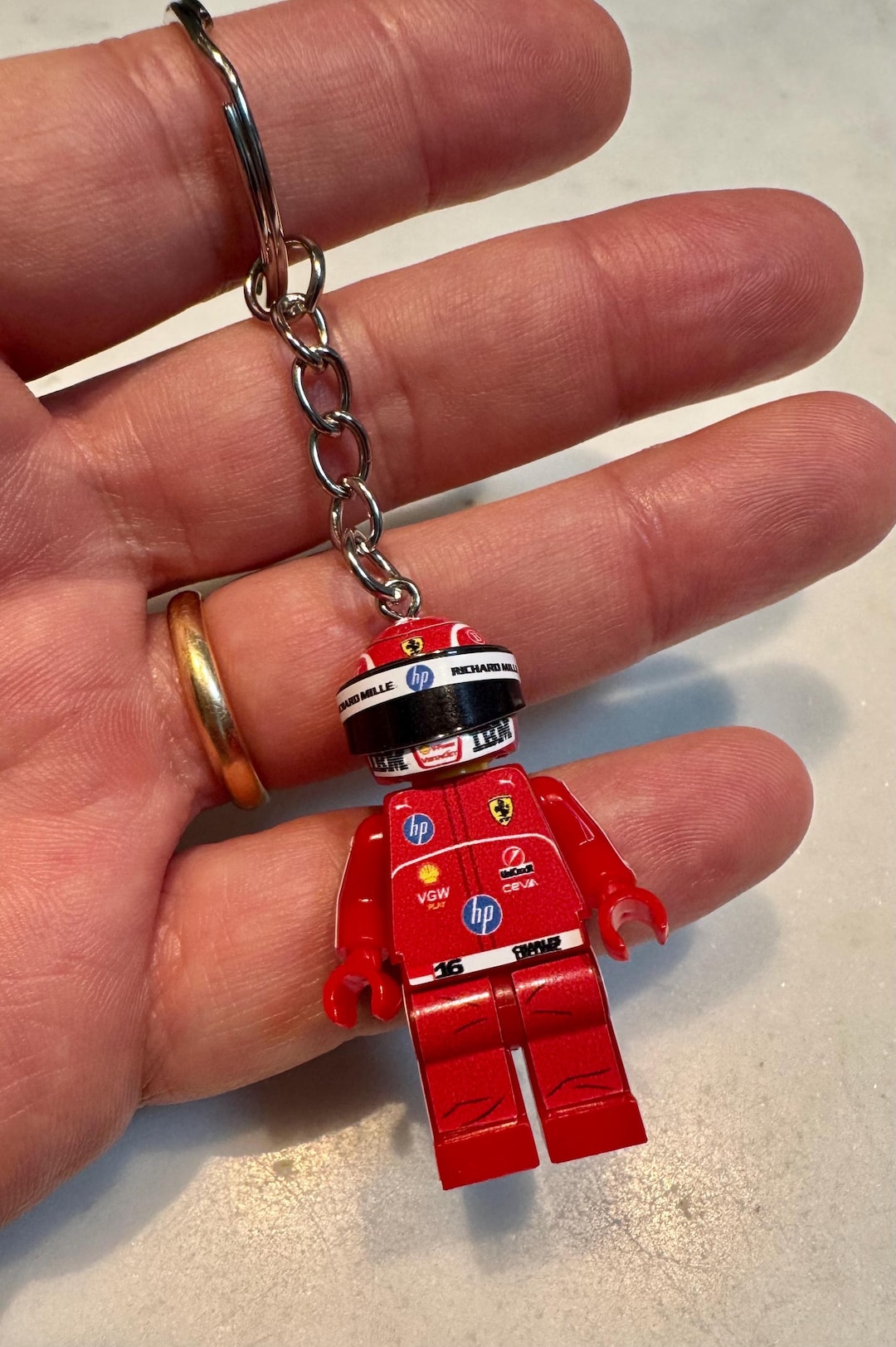 F1 Charles Leclerc Keyring Ferrari 2025 Minifigure - Etsy