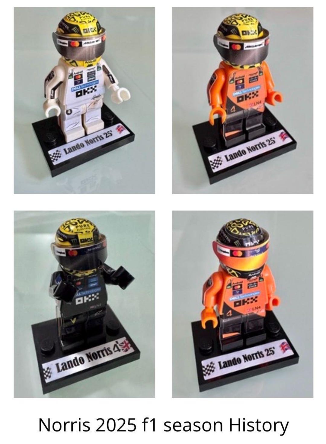 F1 Minifigure Lando Norris History Season 2025 Mclaren - Etsy