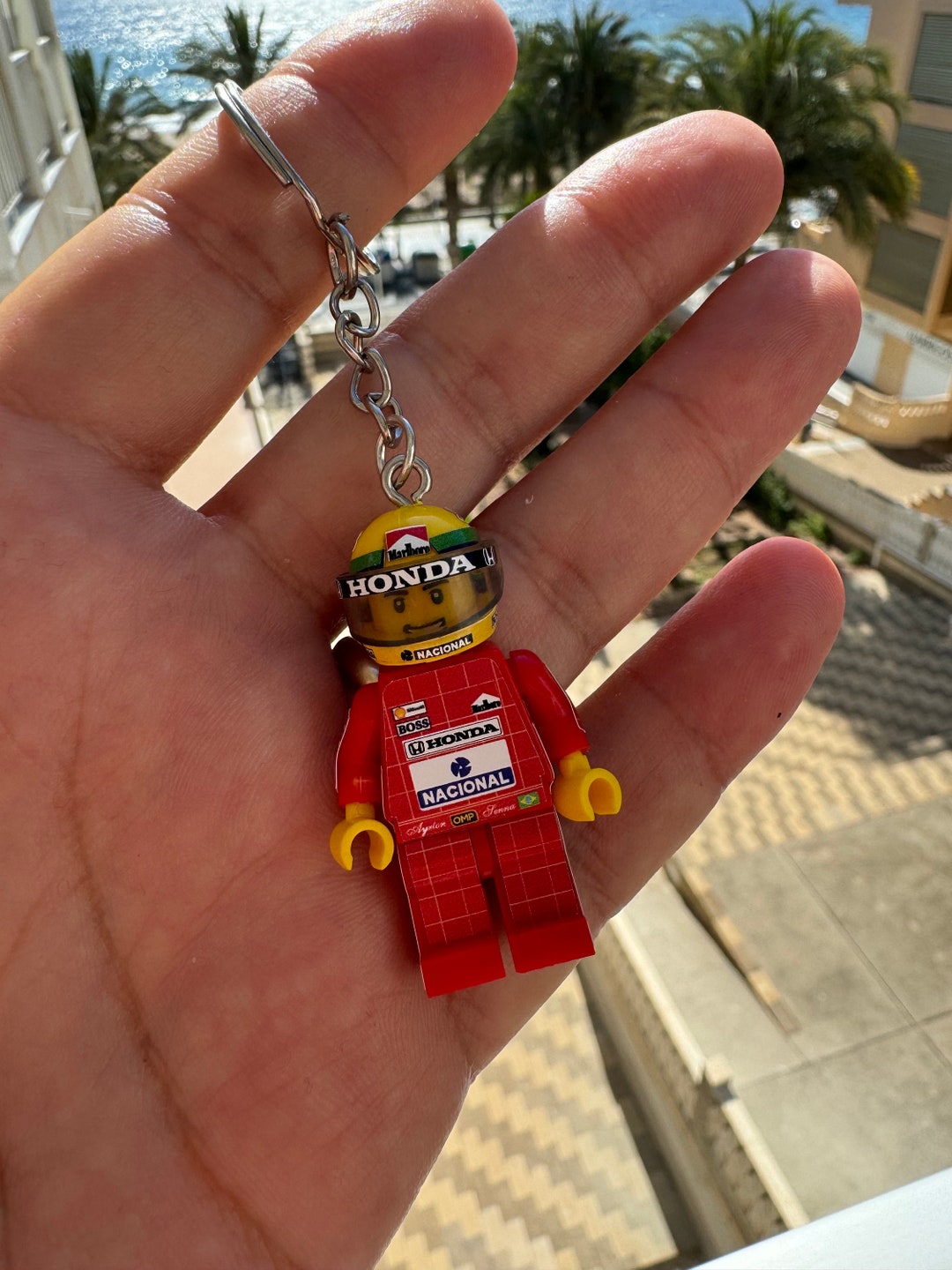 Ayrton Senna Key Ring Mclaren Red F1 Formula 1 Grand Prix Pilot Figure ...