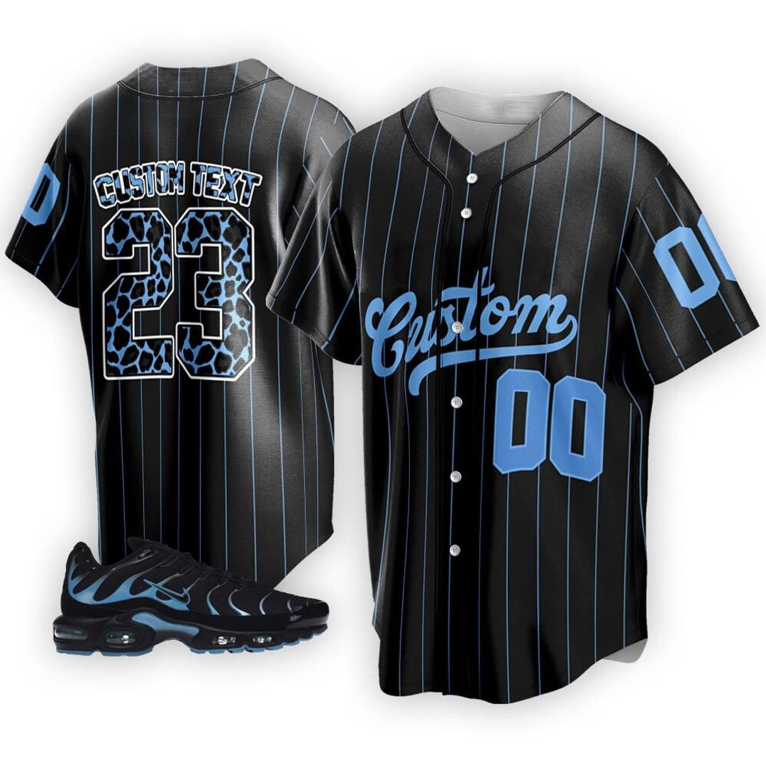 AM Plus Black Univercitii Blue Unisex Baseball Jersey, Number 23 ...