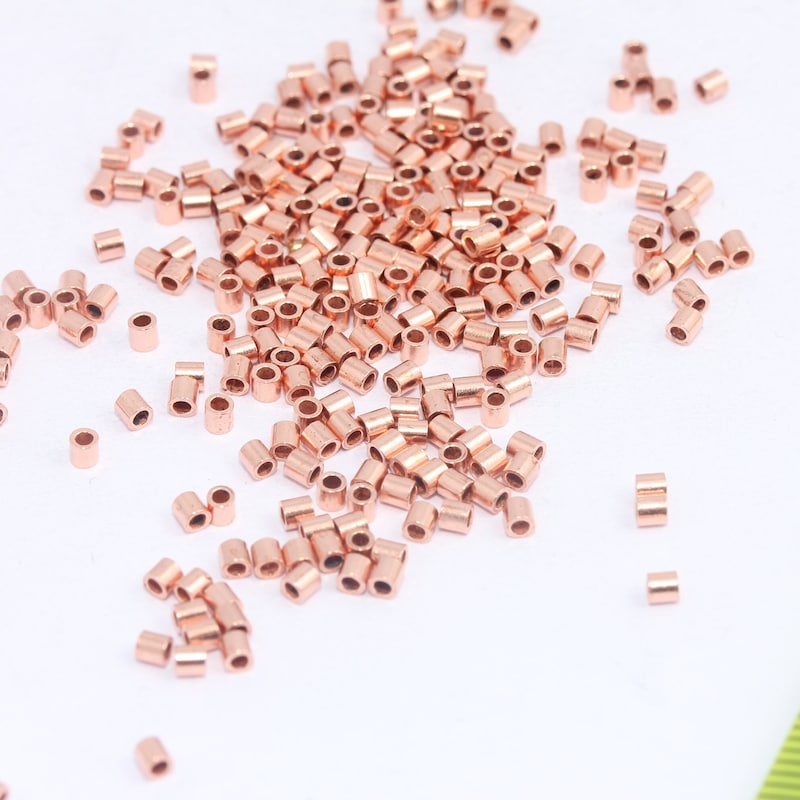 Copper Crimp Tube Beads - Etsy UK