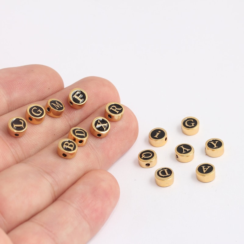 Enamel Letter Charms - Etsy