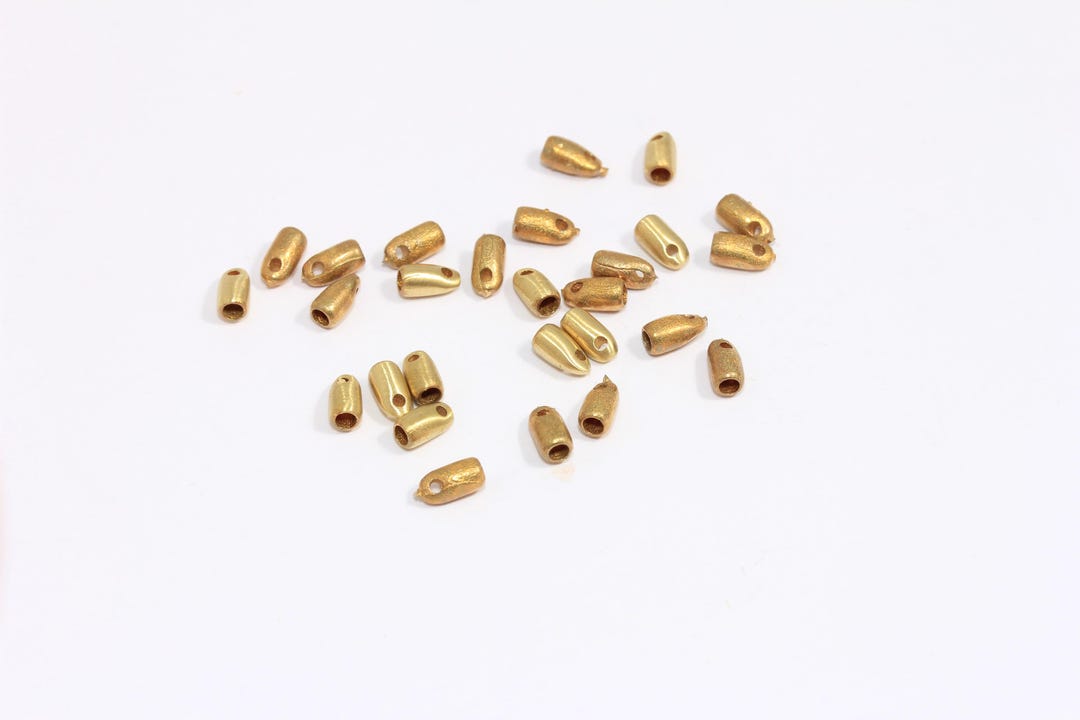 Raw Brass End Cap, Inner Size 2mm, Mini Bead End Caps, Leather Cord End ...
