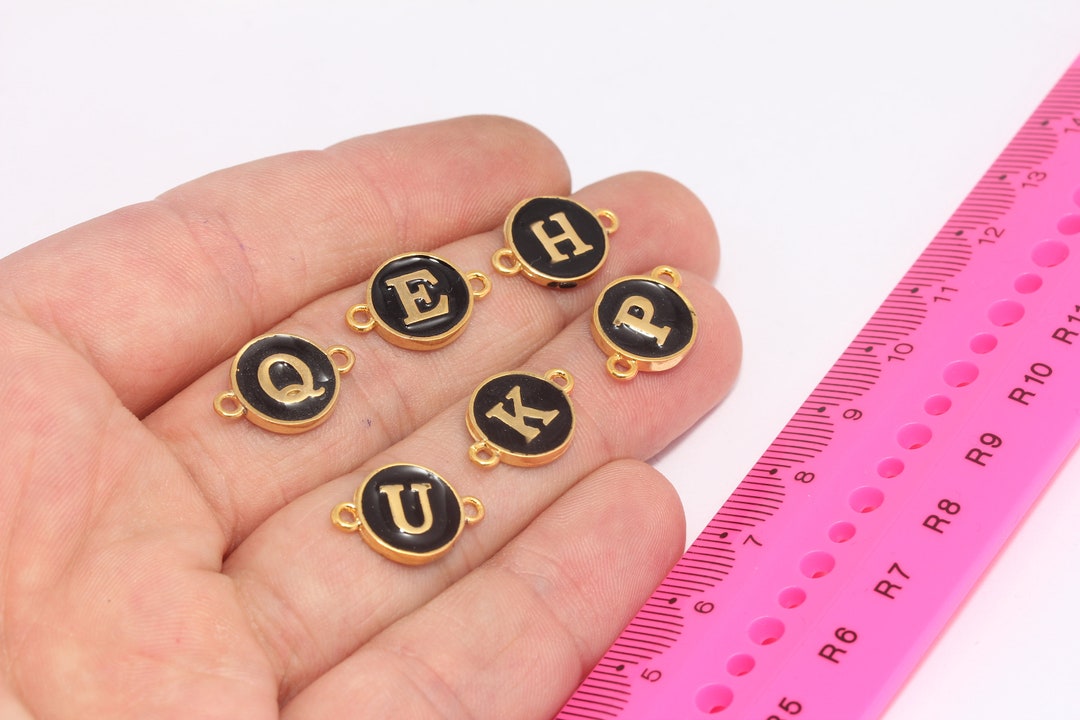 Shiny Gold Letter Coins Alphabet Necklace Letter Charms - Etsy