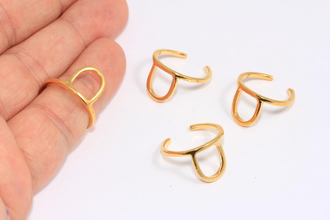 16-17mm 24k Shiny Gold Nail Rings, Fingertip Ring, Finger Nail Art ...