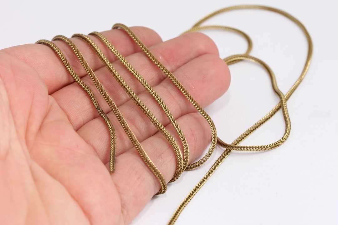 1,8mm Raw Brass Rope Chain, Brass Snake Rope Chain, MBGKPT33-1 - Etsy