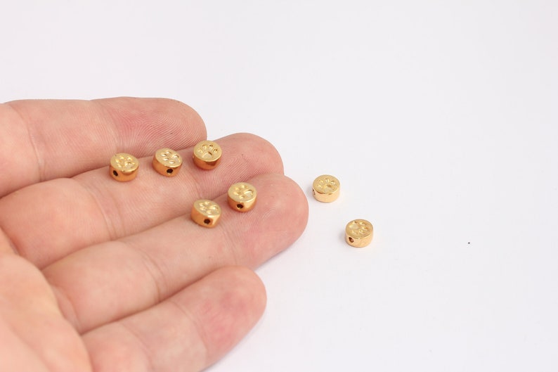 3.5x7mm 24k Shiny Gold Cat Disc Paw Coins Paw Bracelet - Etsy