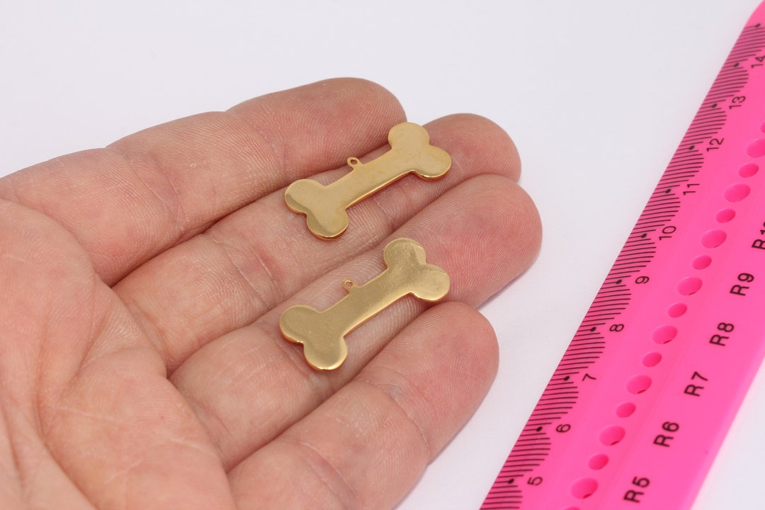 11x26mm 24k Shiny Gold Charms, Gold Dog Bone for Pet Lover Gift, Gold ...