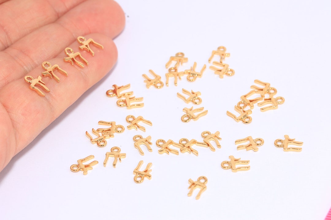6x9mm 24k Shiny Gold Pi Letter, Beta Letter, Greek Letters, Phi Beta ...