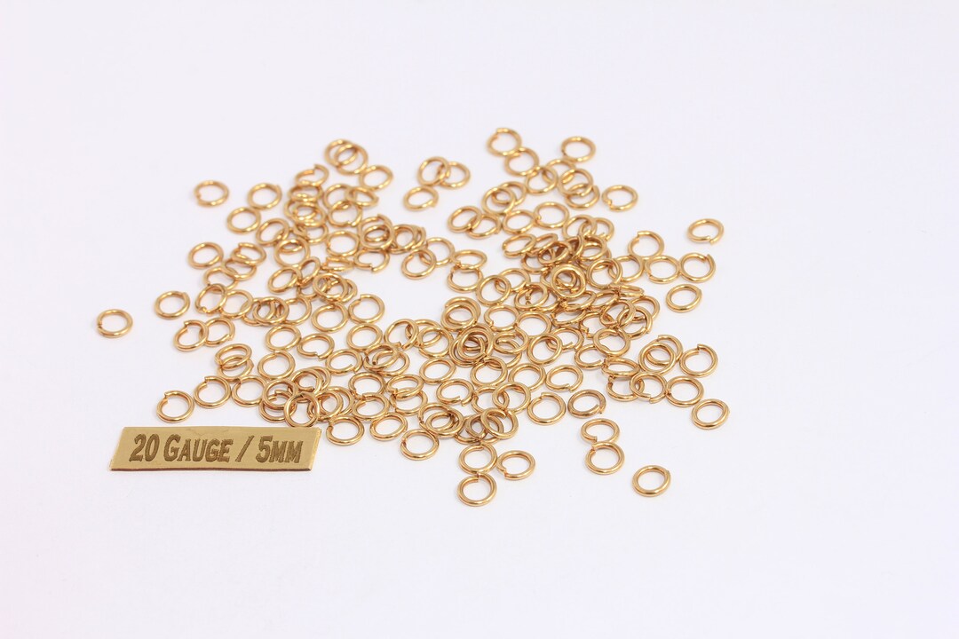 5mm 20 Gauge Raw Brass Jump Rings, Brass Connector, Open Jump Rings ...