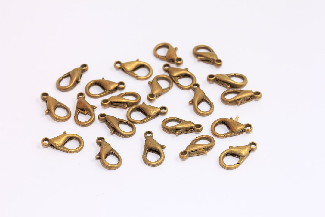 14mm Antique Bronze Claw Clasp, Lobster Claw Clasp, Necklace Closures ...