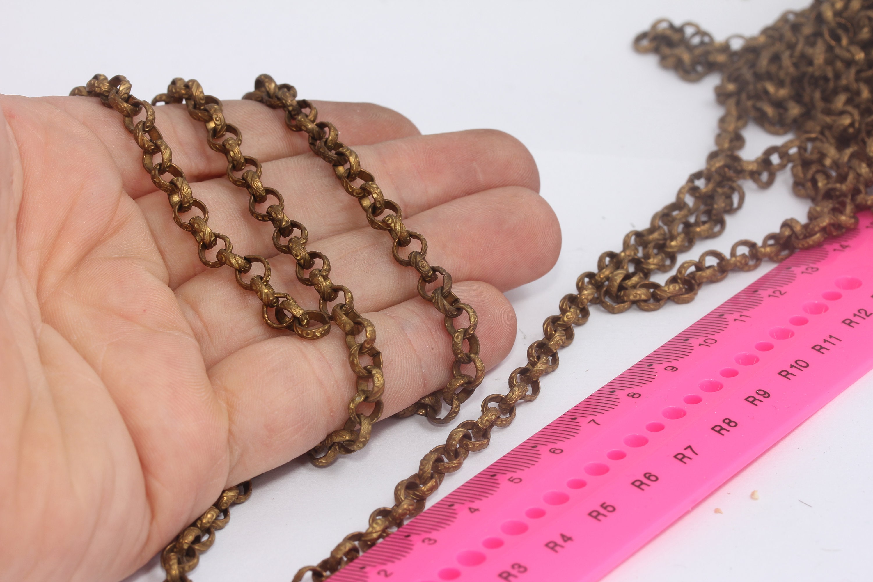 55mm Raw Brass Rolo Chain Soldered Chain Bulk Lot Chain - Etsy