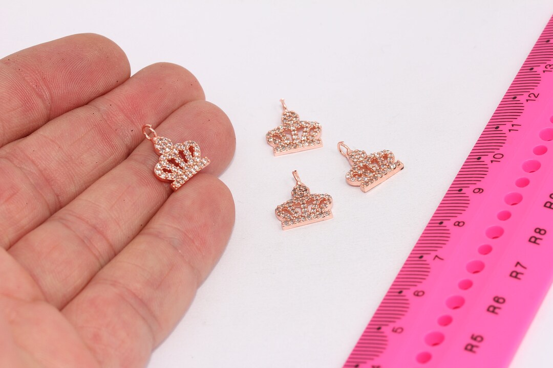 12x15mm Rose Gold Crown Charms, King Charms, MBGZRCN829 - Etsy