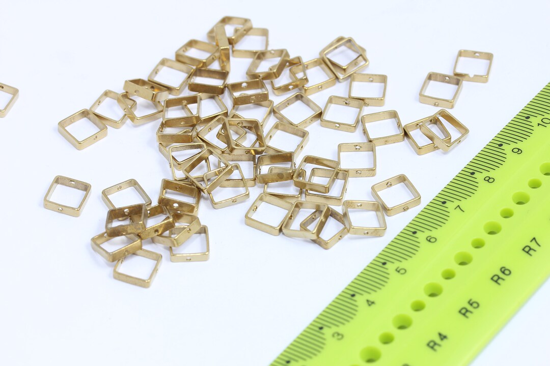 8mm Raw Brass Connectors, Square Connectors, Small Square Connectors ...