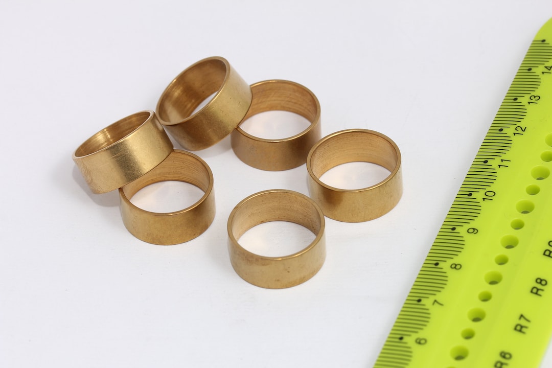 9x20mm Raw Brass Solid Ring, Ring Settings, Solid Ring, Closed Ring ...