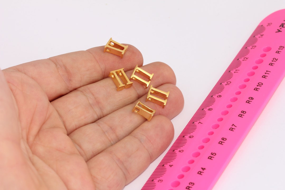 7x9mm 24k Matt Gold Pi Letter, Beta Letter, Greek Letters, Phi Beta ...