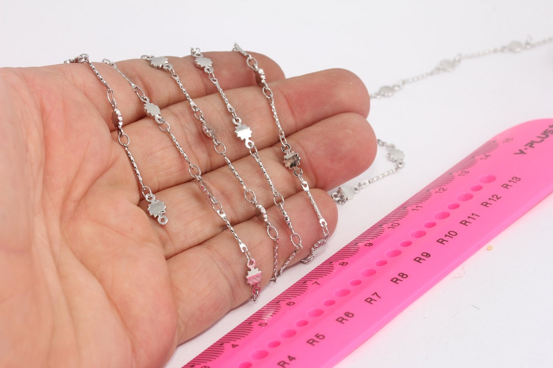 Silver Color Sun Chain, Silver Soldered Chain, Ankle Bracelet Chain ...