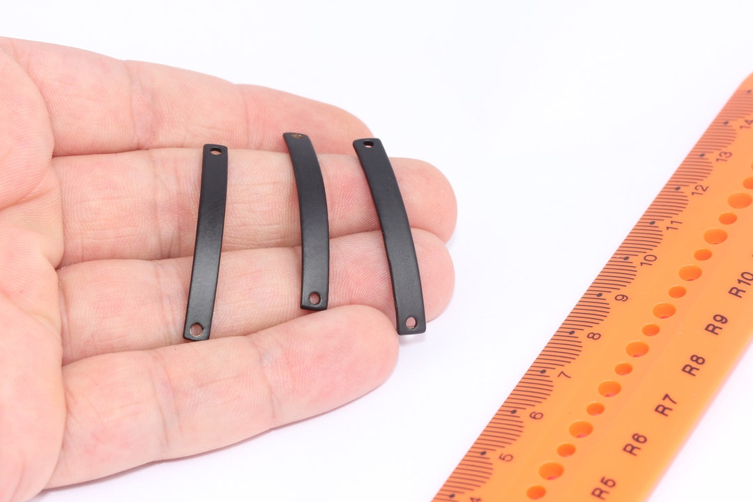 4x36mm Black Plated Curved Bar, Connector, Connector Bar, Black Plated ...