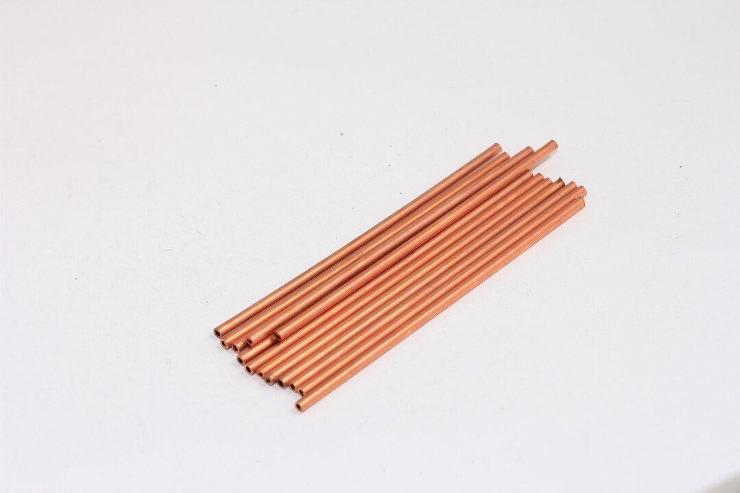 2x70mm Copper Tube Charms, Long Tube Bar, Tube Beads, Extra Long Tubes ...
