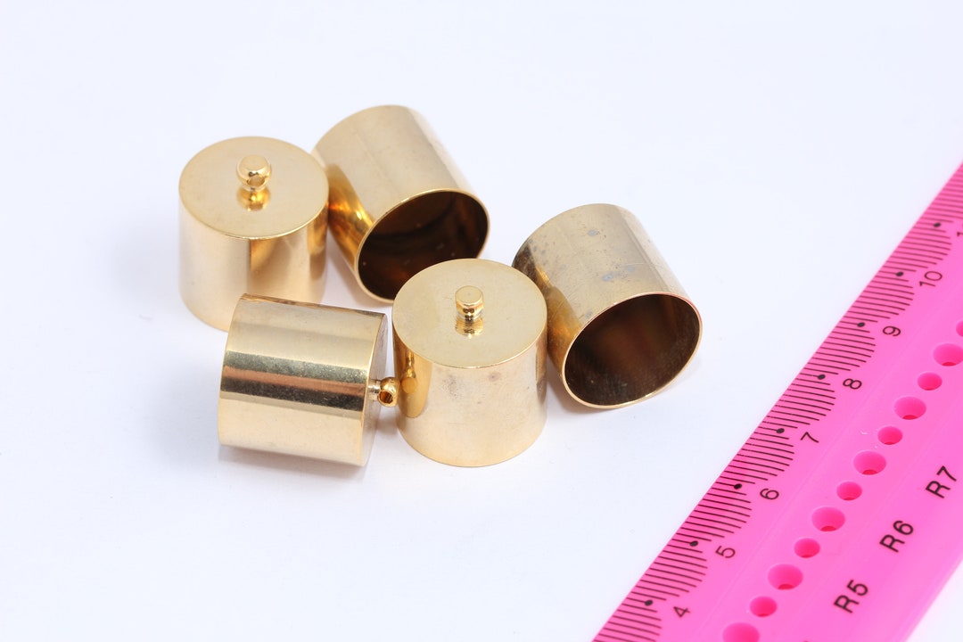 18x20mm 24k Shiny Gold Plated End Caps, MBGCHK110 - Etsy