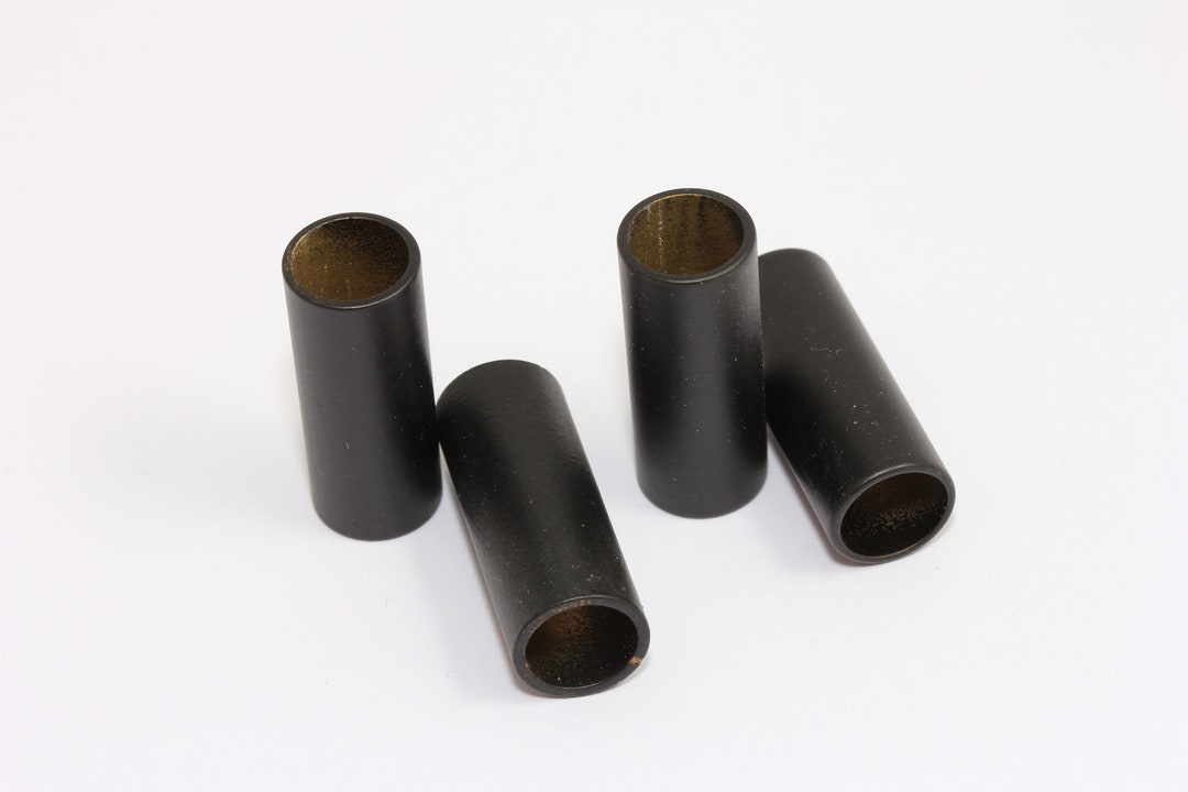 12x30mm Matt Black Tube Beads, Tube Charms, Leather Cord Tubes, Spacer ...