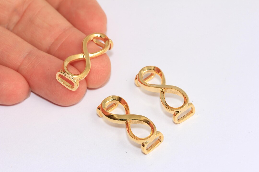 11x30mm 24k Shiny Gold Infinity Lace Lock for Sneakers, Infinity ...