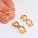 11x30mm 24k Shiny Gold Infinity Lace Lock for Sneakers, Infinity ...